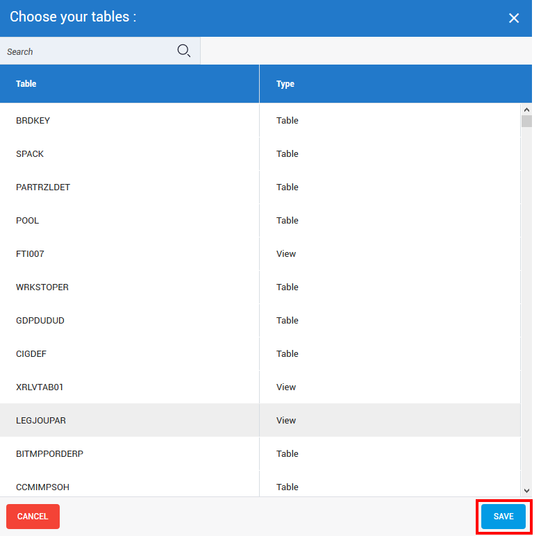 Managing Tables